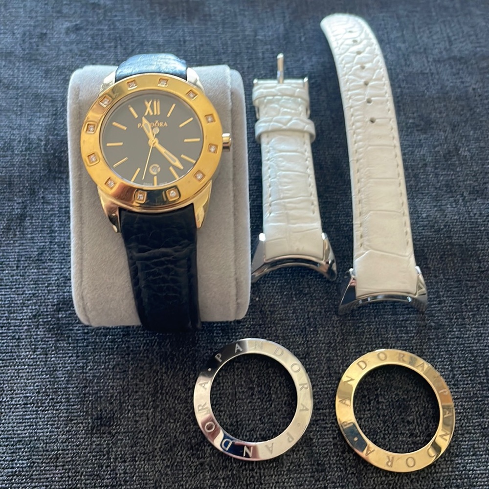 Authentic Pandora Watch With Additional Strap And Bez… - Gem